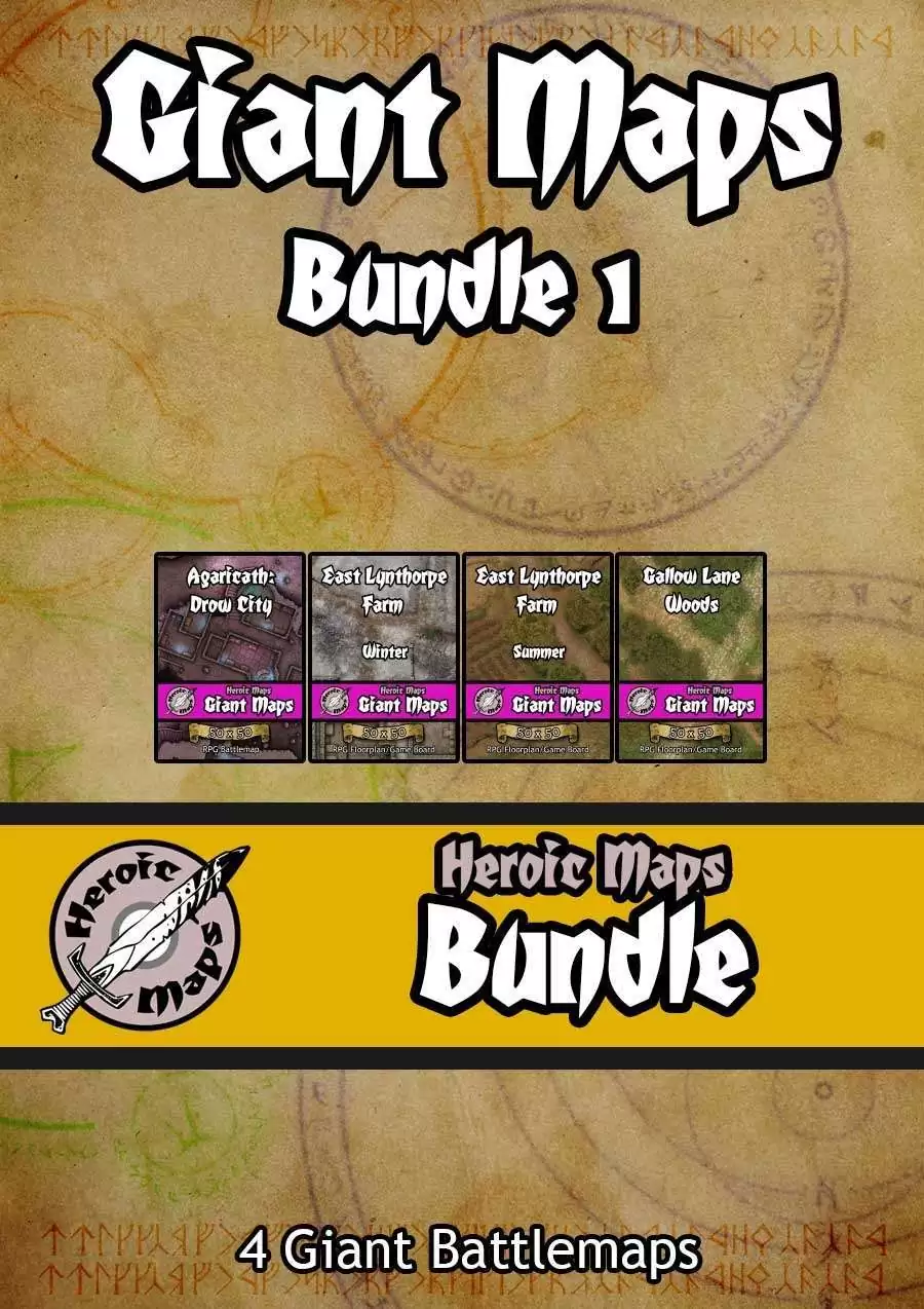 Heroic Maps - Giant Maps Set 1 [BUNDLE] - Heroic Maps | Bundles | Giant Maps | DriveThruRPG