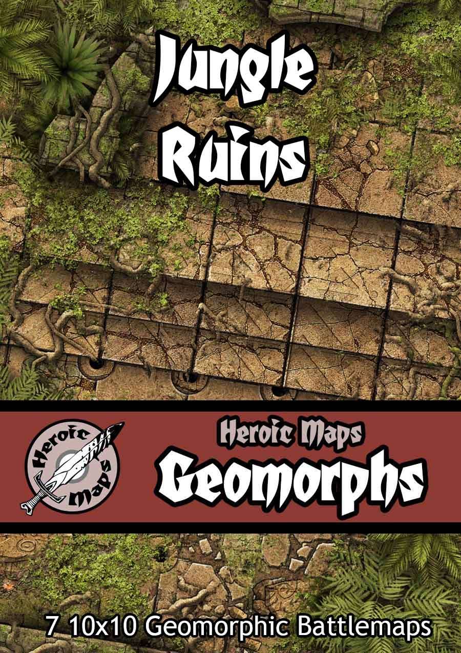 Heroic Maps - Geomorphs: Jungle Ruins - Heroic Maps | Ruins | Temples ...