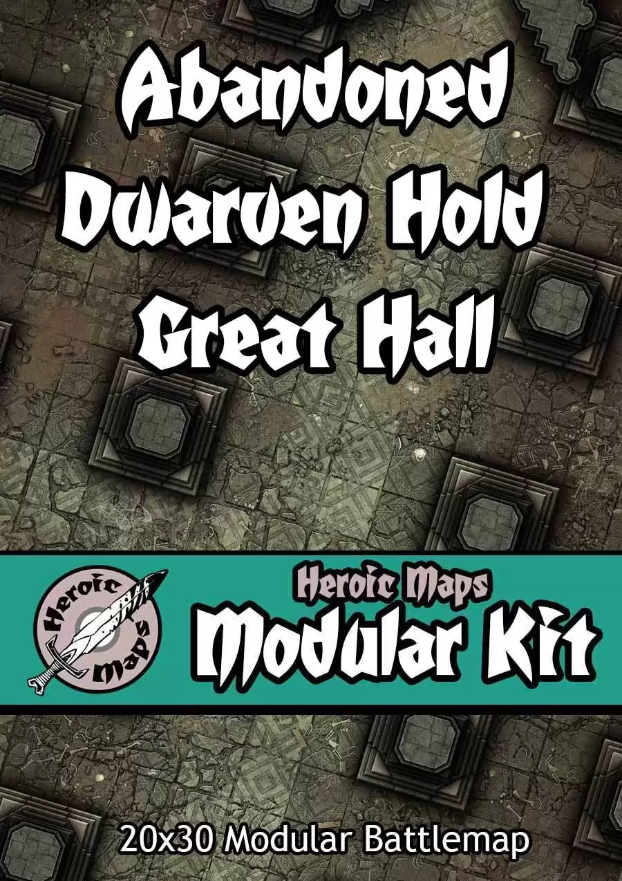 Heroic Maps - Modular Kit: Abandoned Dwarven Hold Great Hall - Heroic ...