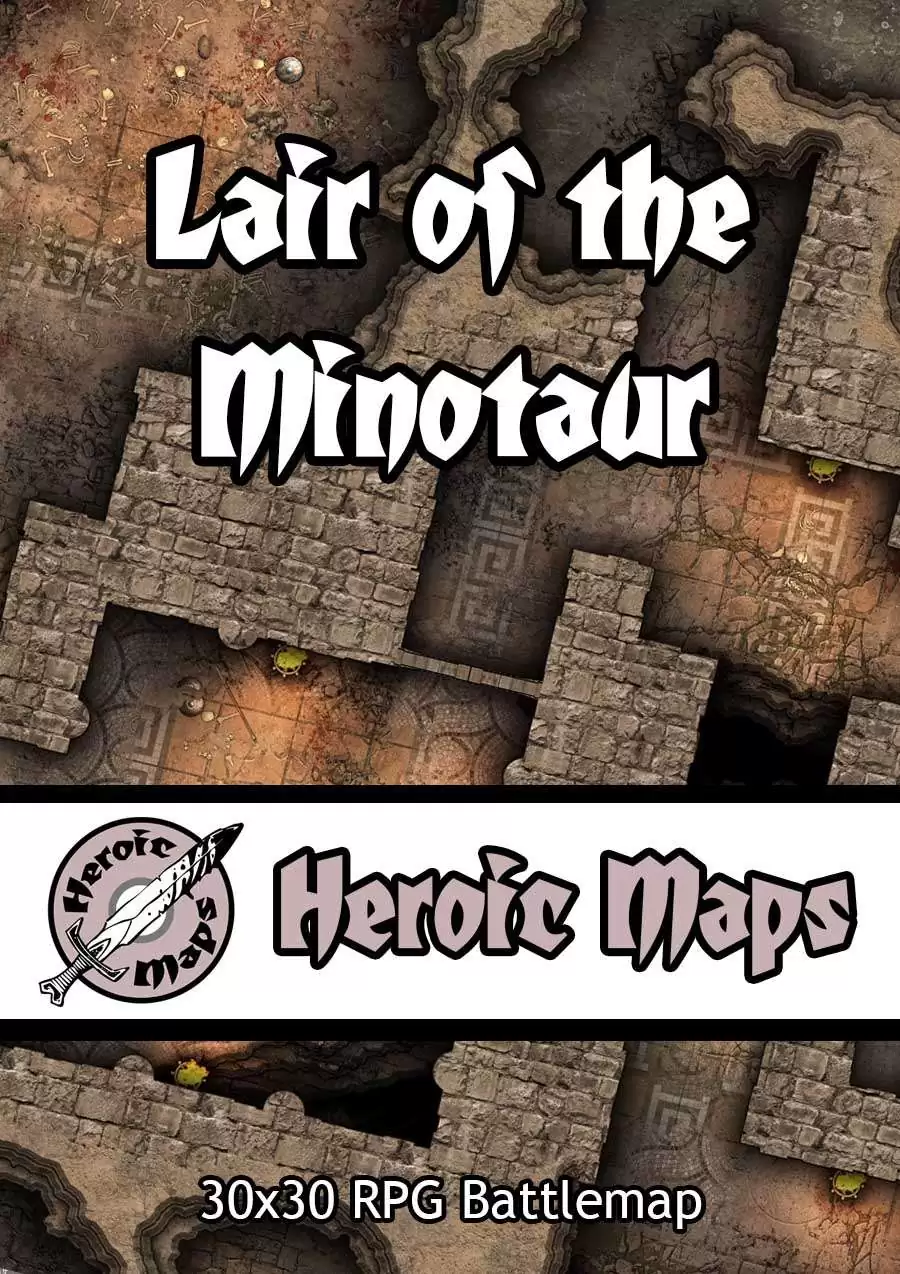 Heroic Maps - Lair of the Minotaur - Heroic Maps | Caverns & Tunnels ...