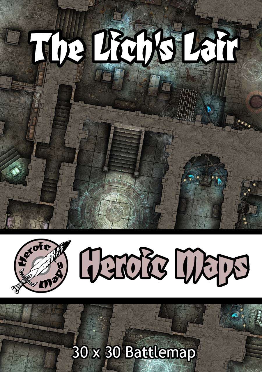 Heroic Maps - The Lich's Lair - Heroic Maps | Buildings | Caverns ...