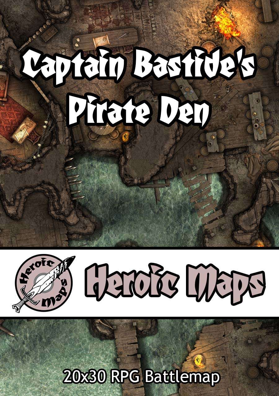 Heroic Maps - Captain Bastide's Pirate Den - Heroic Maps | Buildings ...