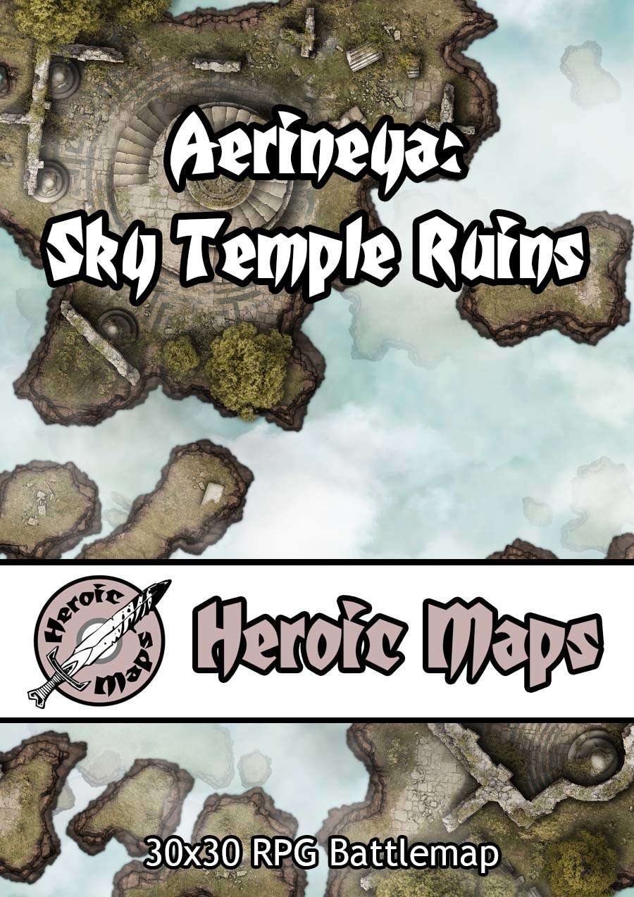 Heroic Maps - Aerineya: Sky Temple Ruins - Heroic Maps | Buildings ...