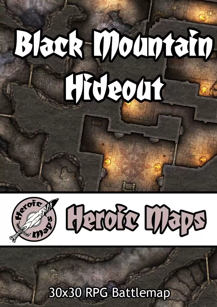Heroic Maps - Black Mountain Hideout - Heroic Maps | Caverns & Tunnels ...