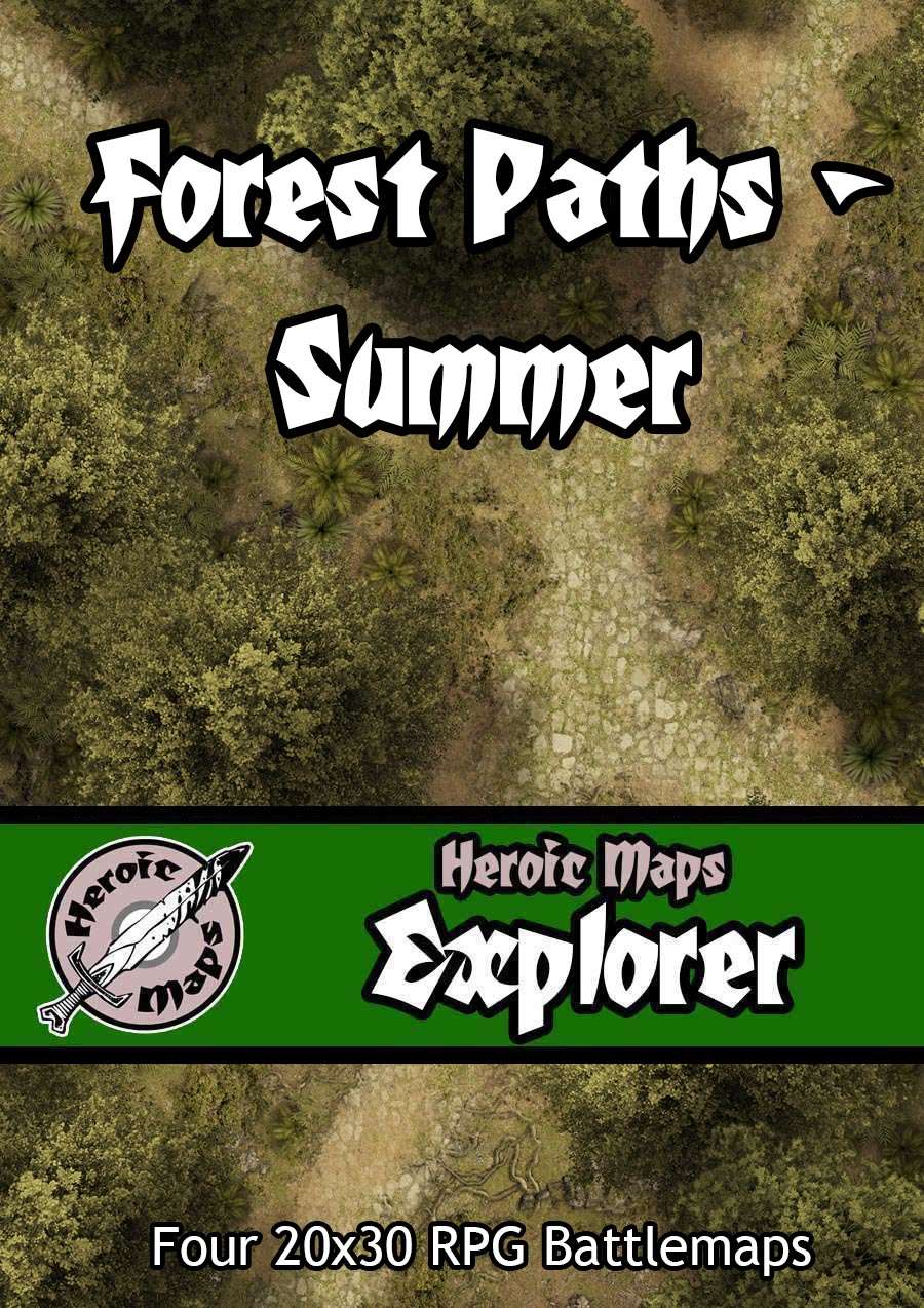 Heroic Maps - Explorer: Forest Paths Summer - Heroic Maps | Wilderness ...