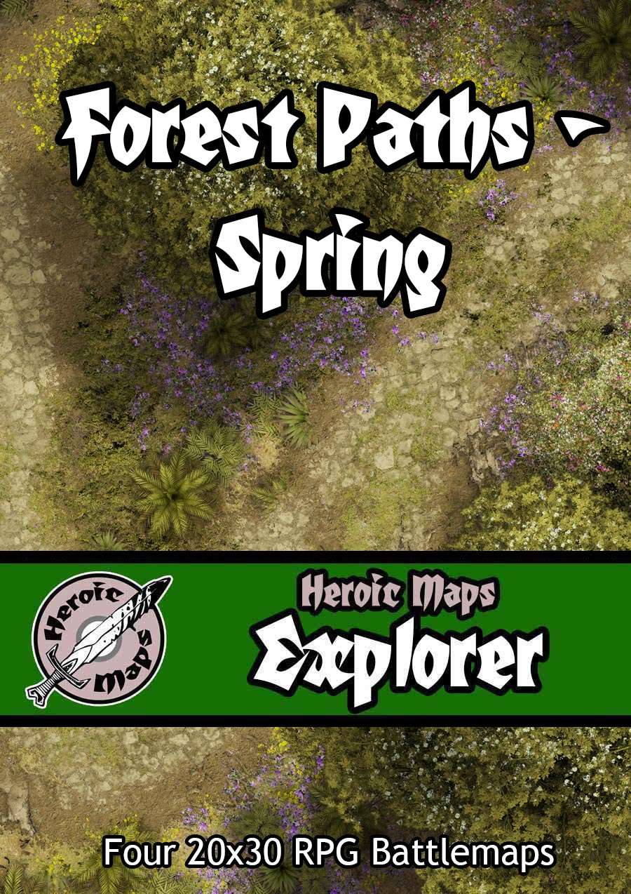 Heroic Maps - Explorer: Forest Paths Spring - Heroic Maps | Wilderness ...