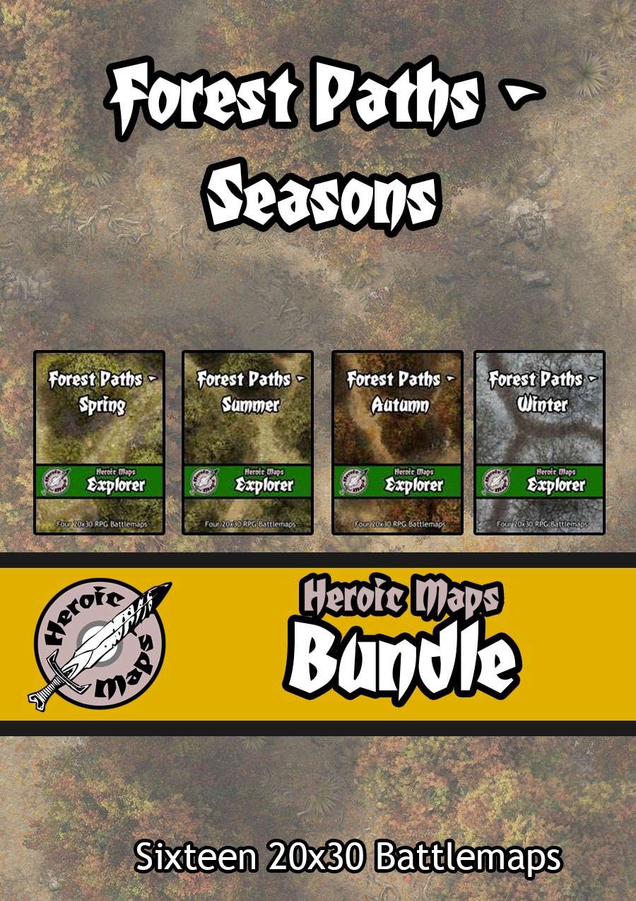 Heroic Maps - Forest Paths Seasons [BUNDLE] - Heroic Maps | Wilderness ...