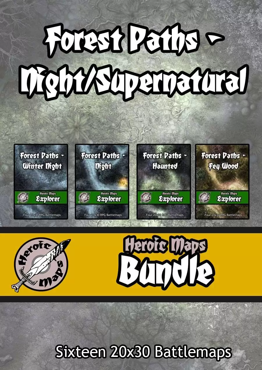 Heroic Maps - Forest Paths Night/Supernatural [BUNDLE] - Heroic Maps ...