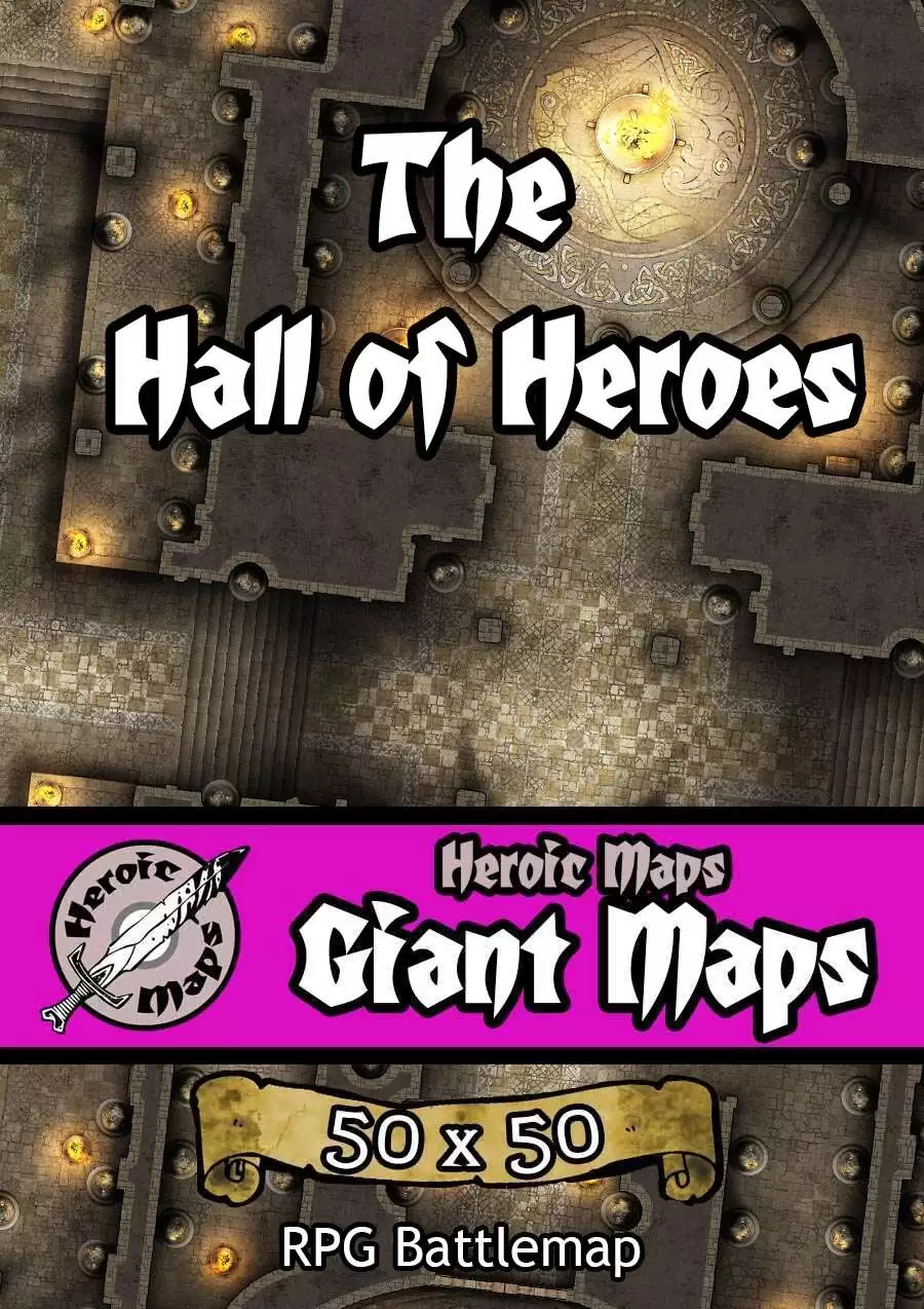Heroic Maps - Giant Maps: The Hall of Heroes - Heroic Maps | Buildings ...