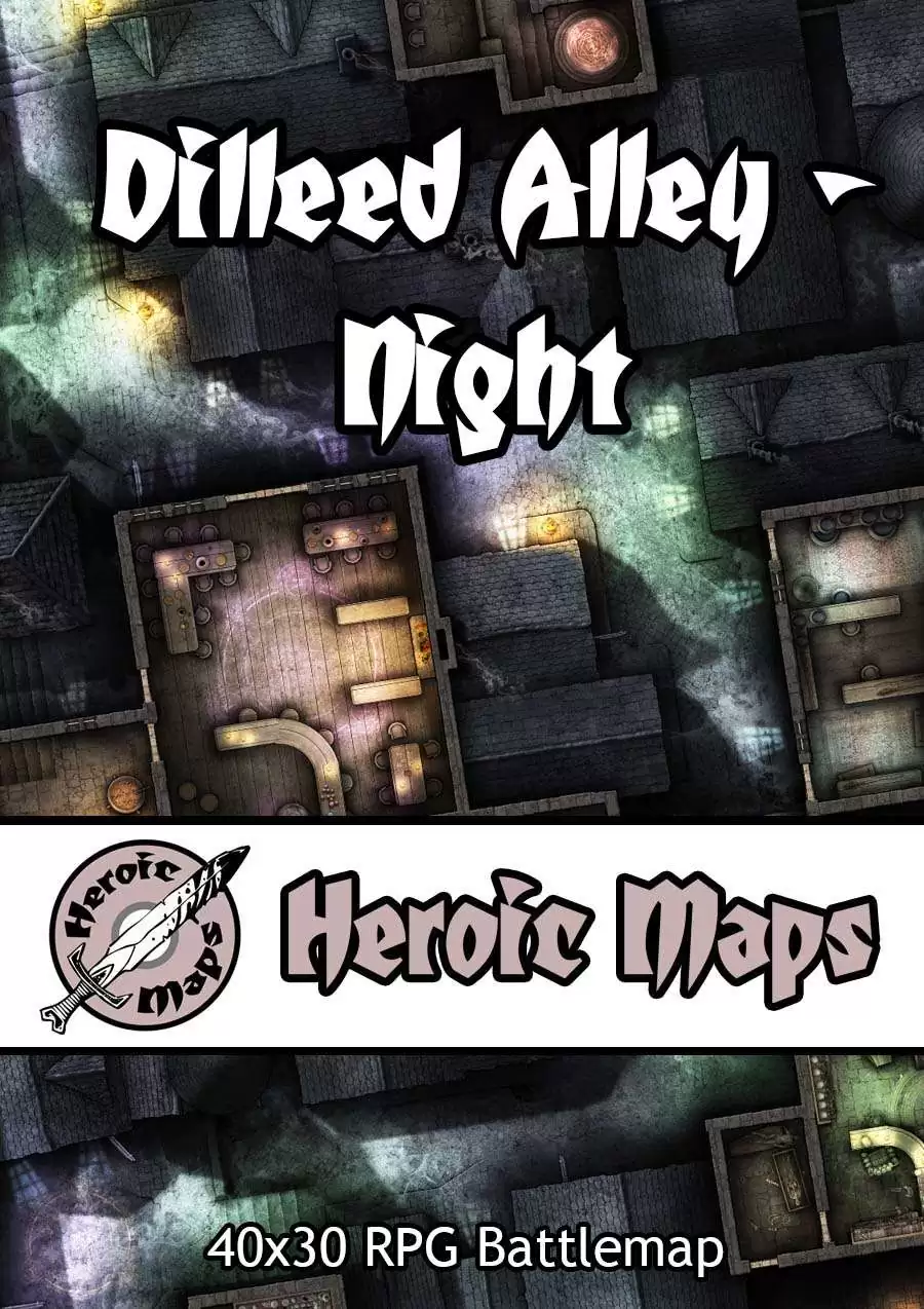 Heroic Maps - Dilleed Alley Night - Heroic Maps | Buildings | Cities ...
