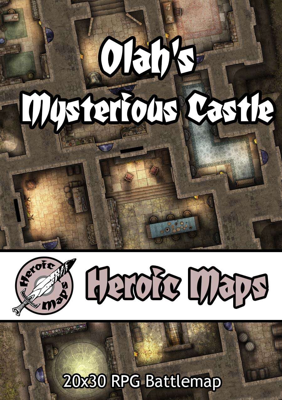 Heroic Maps - Olah's Mysterious Castle - Heroic Maps | Caverns ...