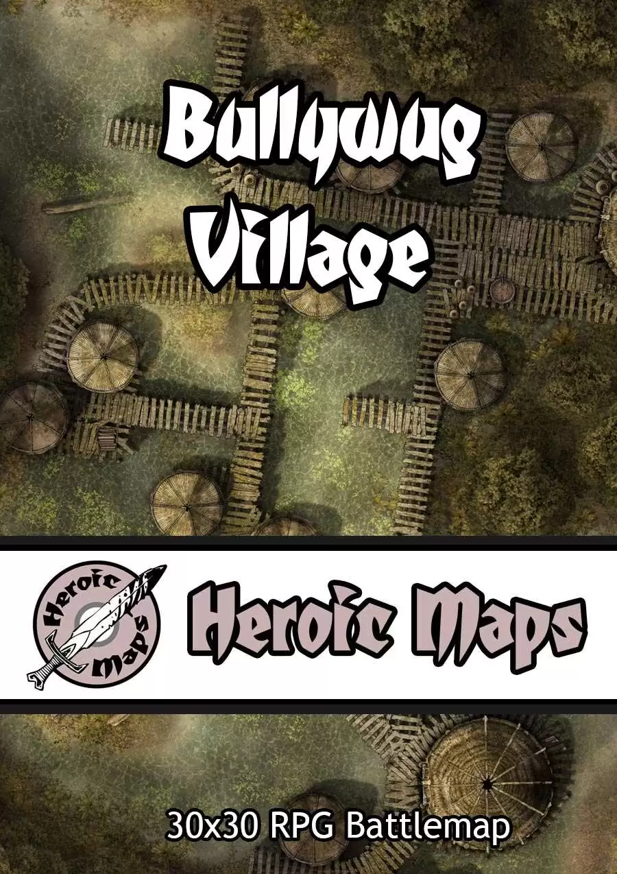 Heroic Maps - Bullywug Village - Heroic Maps | Buildings | Cities | Wilderness | Rivers ...