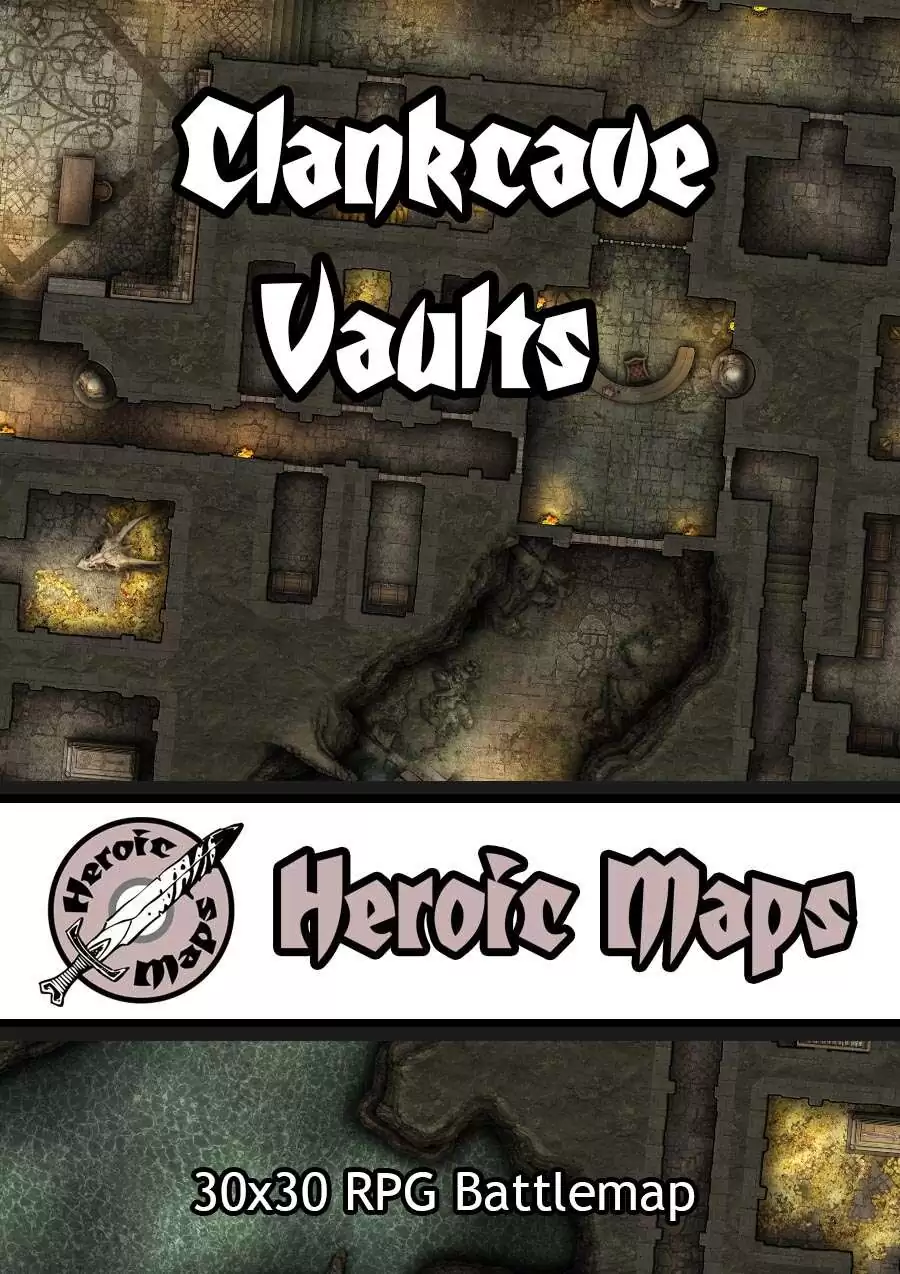 Heroic Maps - Clankcave Vaults - Heroic Maps | Caverns & Tunnels | Dungeons | Rivers ...