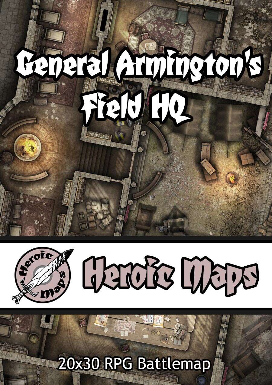 Heroic Maps - General Armington's Field HQ - Heroic Maps | Buildings ...