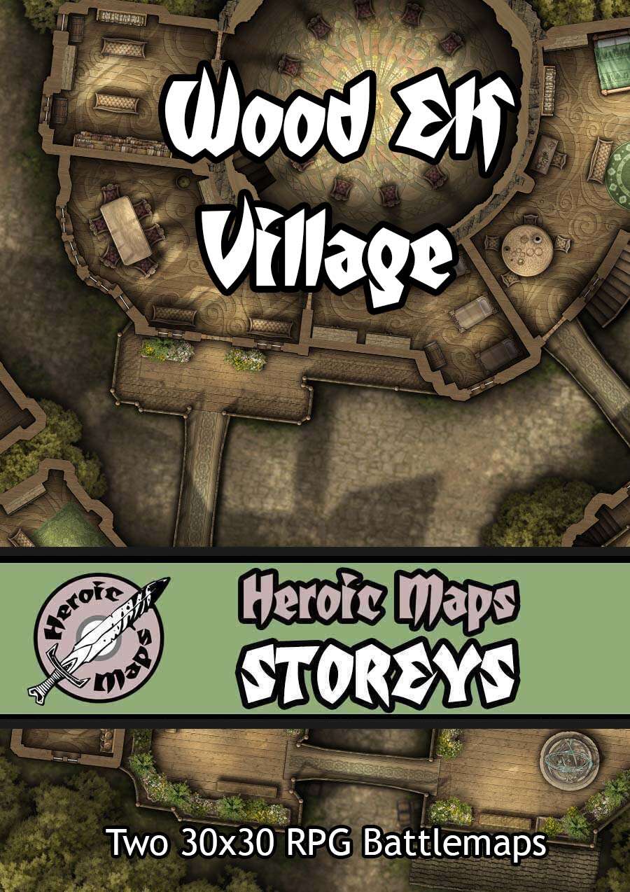 Heroic Maps - Storeys: Wood Elf Village - Heroic Maps | Buildings ...