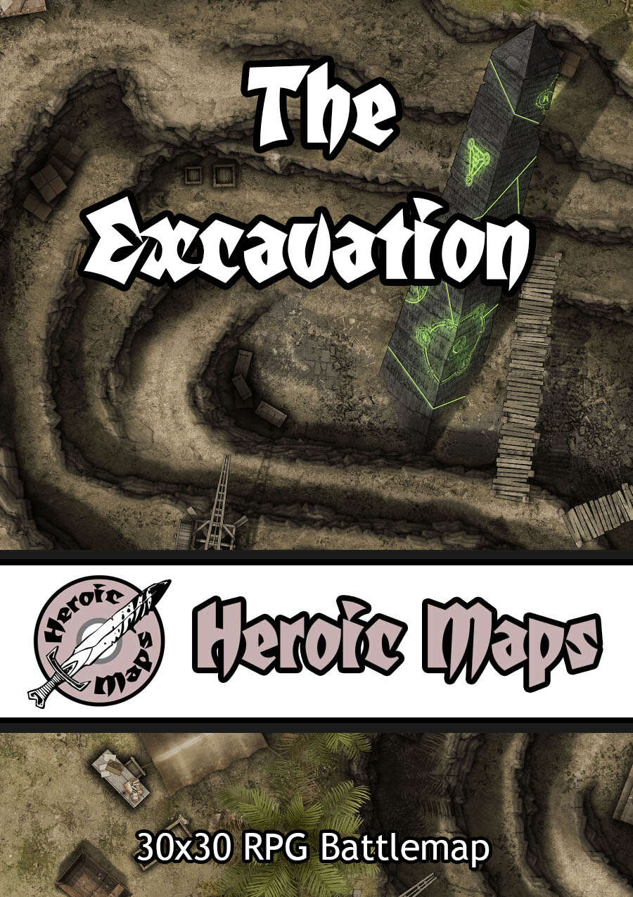 Heroic Maps - The Excavation - Heroic Maps | Egyptian | Ruins | Temples ...