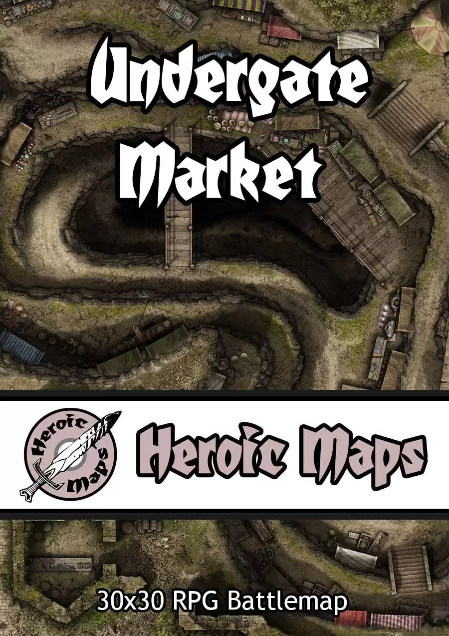 Heroic Maps - Undergate Market - Heroic Maps | Cities | Ruins | Roads ...