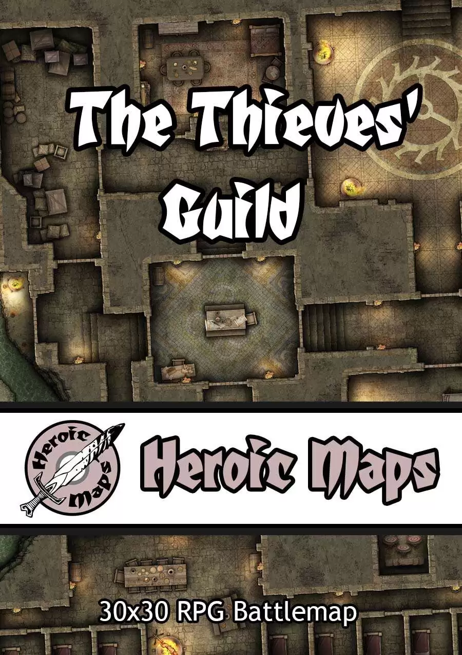 Heroic Maps - The Thieves' Guild - Heroic Maps | Caverns & Tunnels ...