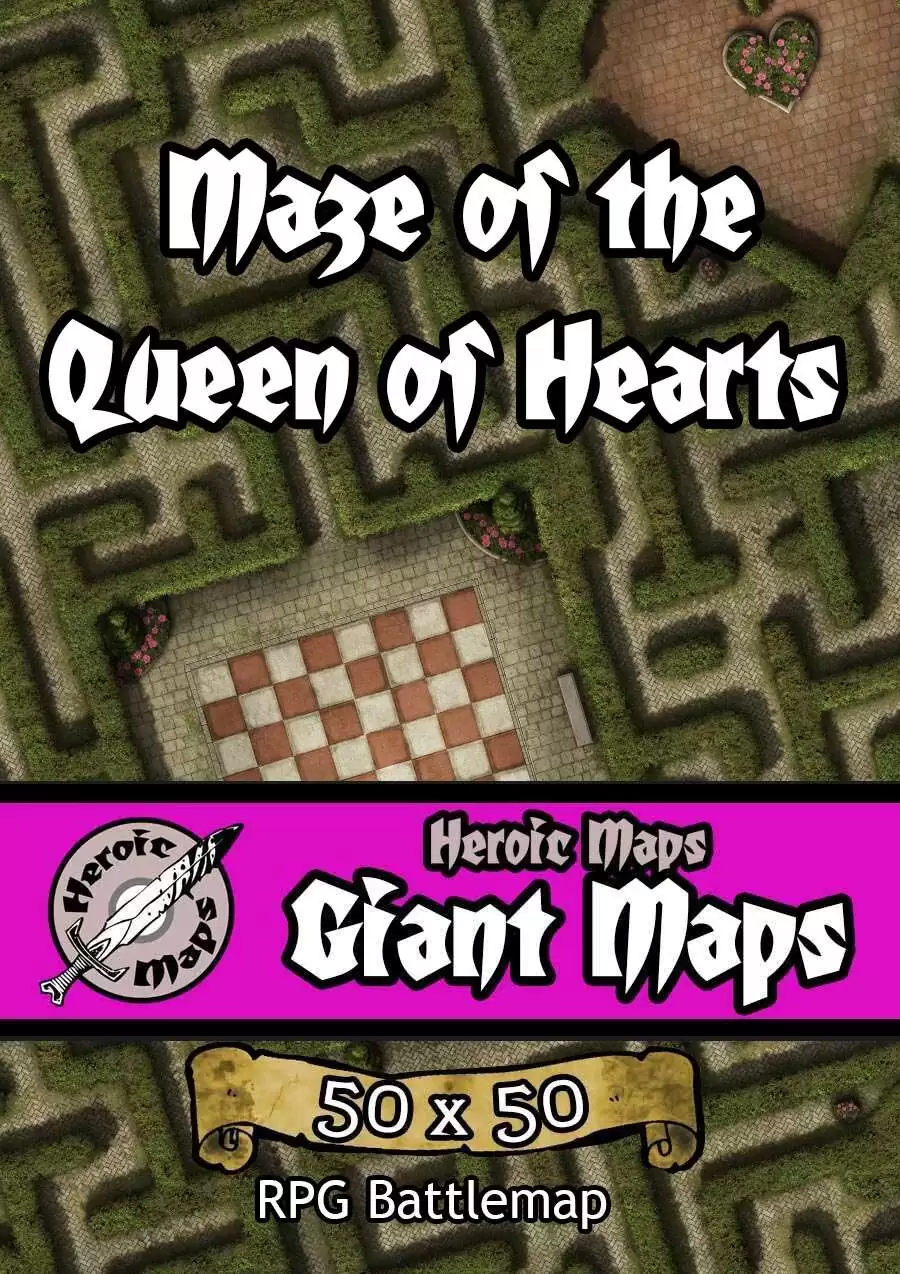 Heroic Maps - Giant Maps: Maze of the Queen of Hearts - Heroic Maps ...