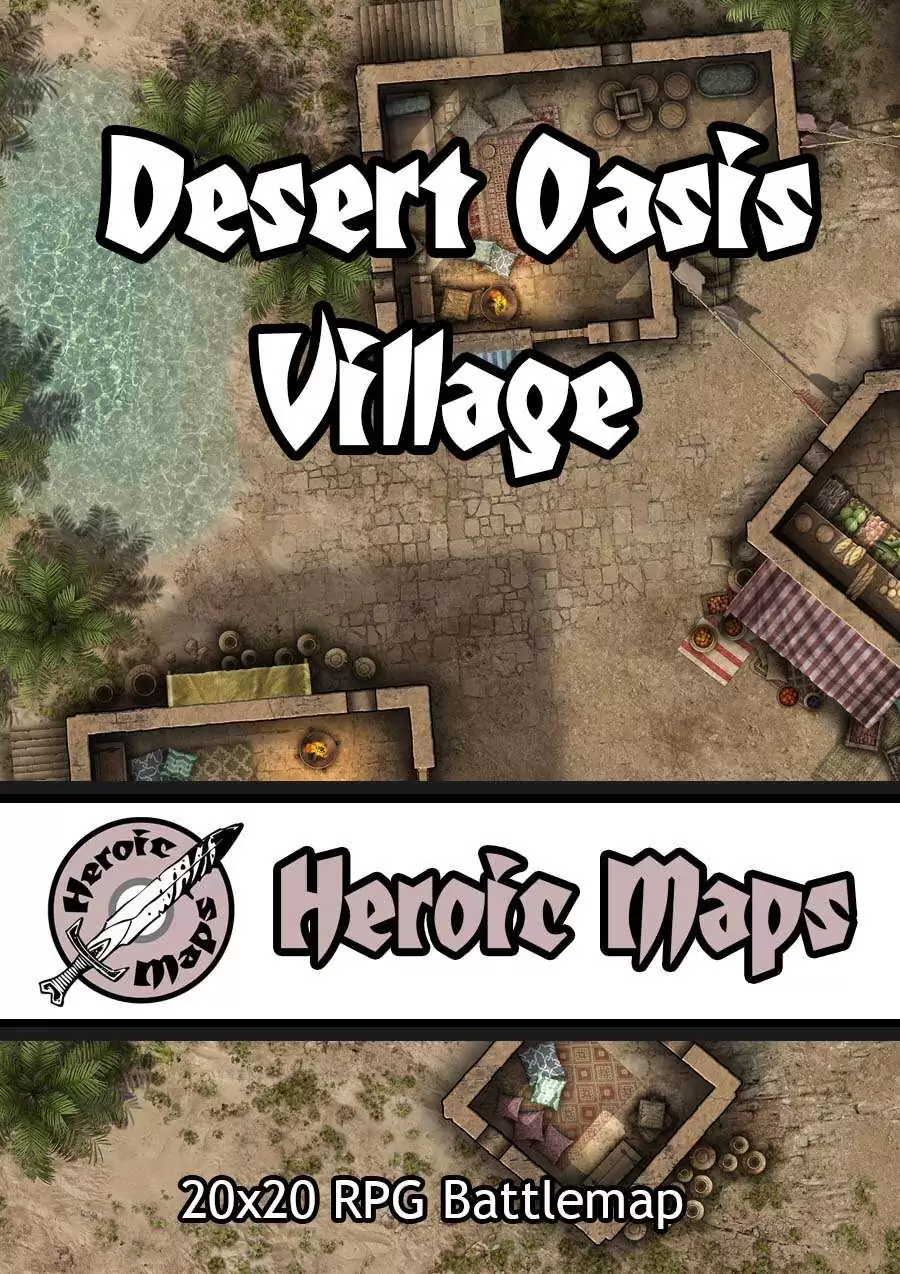 Heroic Maps - Desert Oasis Village - Heroic Maps | Buildings | Cities ...