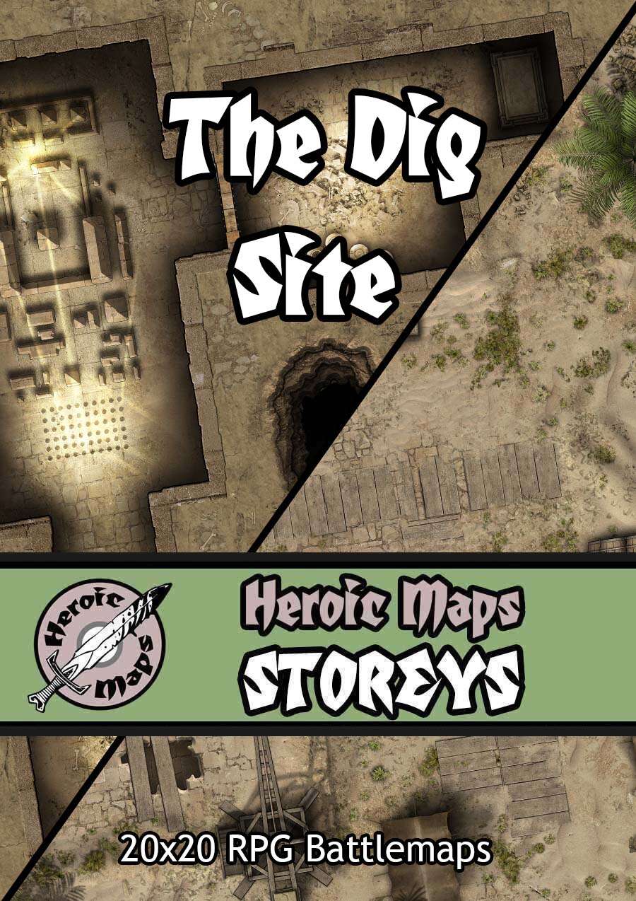 Heroic Maps -The Dig Site - Heroic Maps | Caverns & Tunnels | Dungeons ...