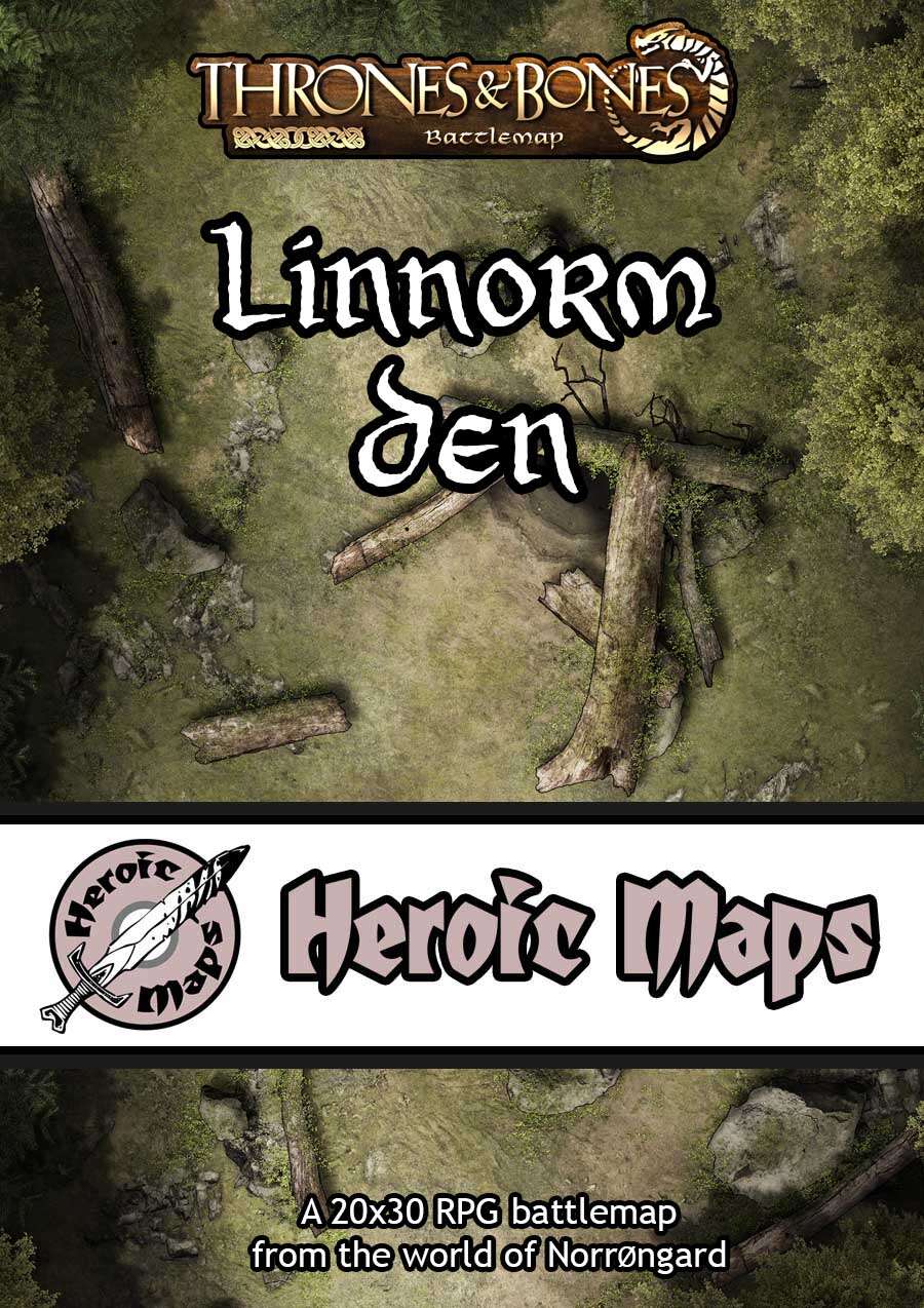 Heroic Maps - Norrøngard: Linnorm Den - Heroic Maps | Caverns & Tunnels ...