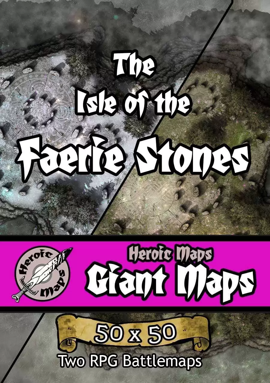 Heroic Maps - Giant Maps: The Isle of the Faerie Stones - Heroic Maps ...