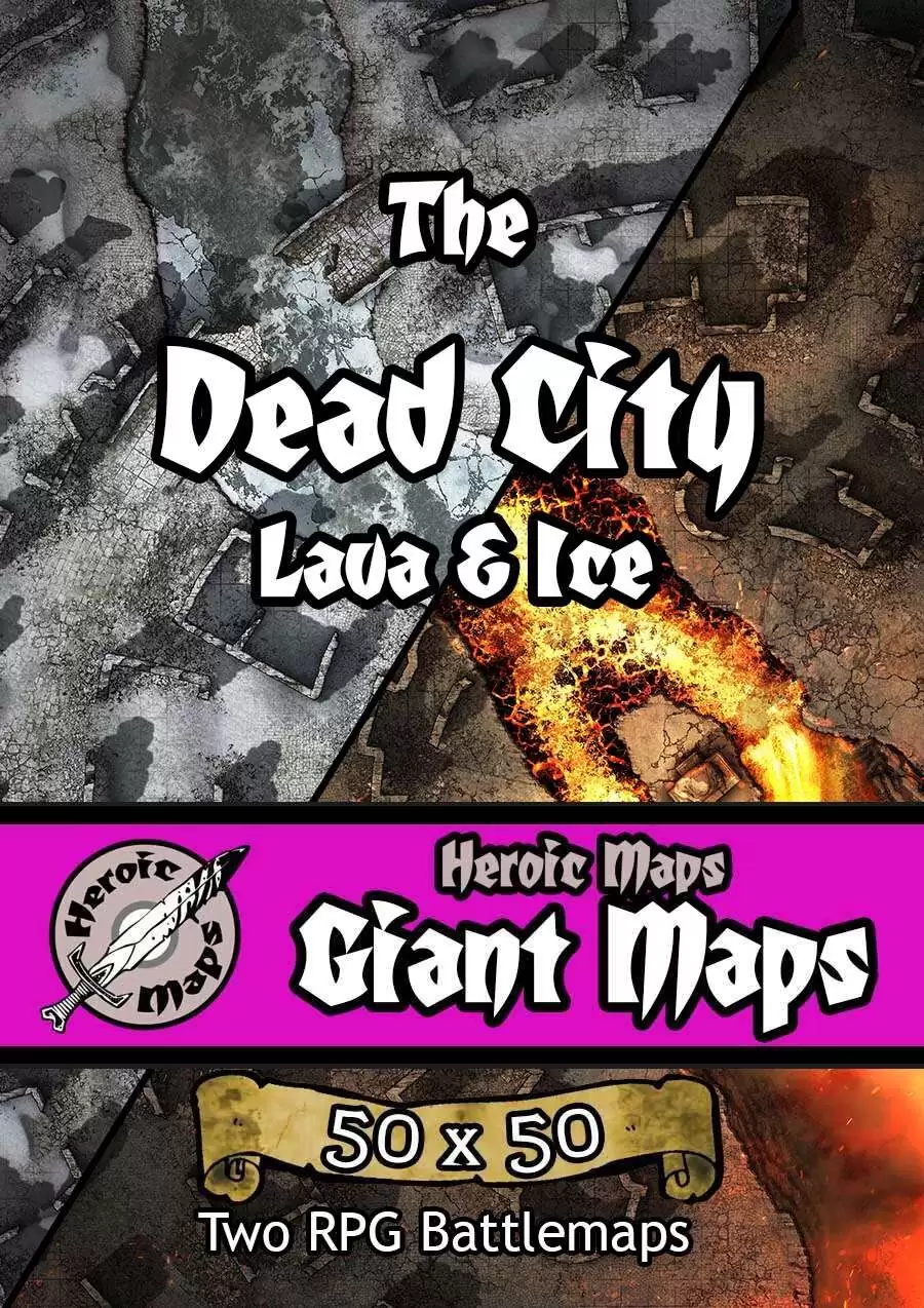 Heroic Maps - Giant Maps: The Dead City - Lava & Ice - Heroic Maps ...