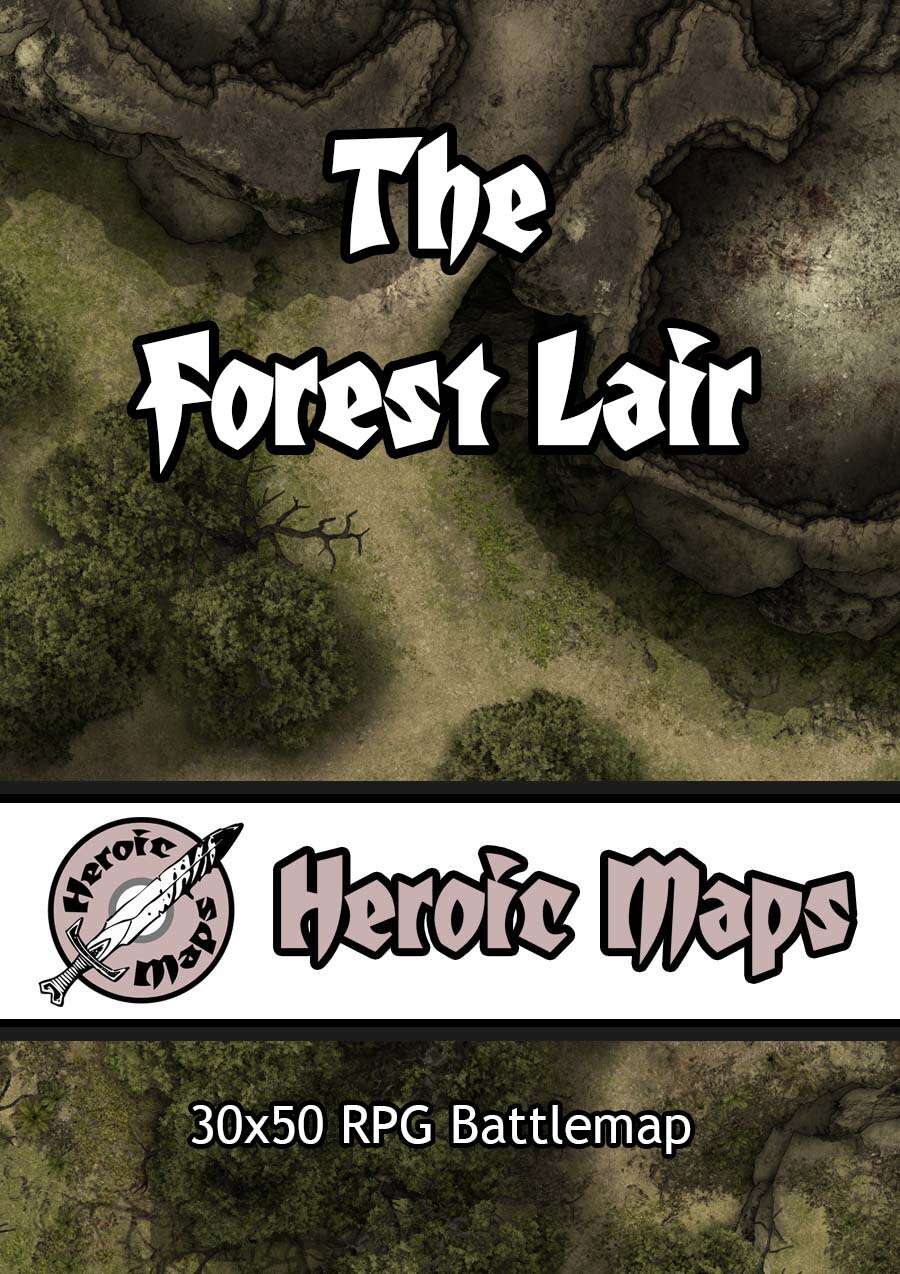Heroic Maps - The Forest Lair - Heroic Maps | Caverns & Tunnels ...