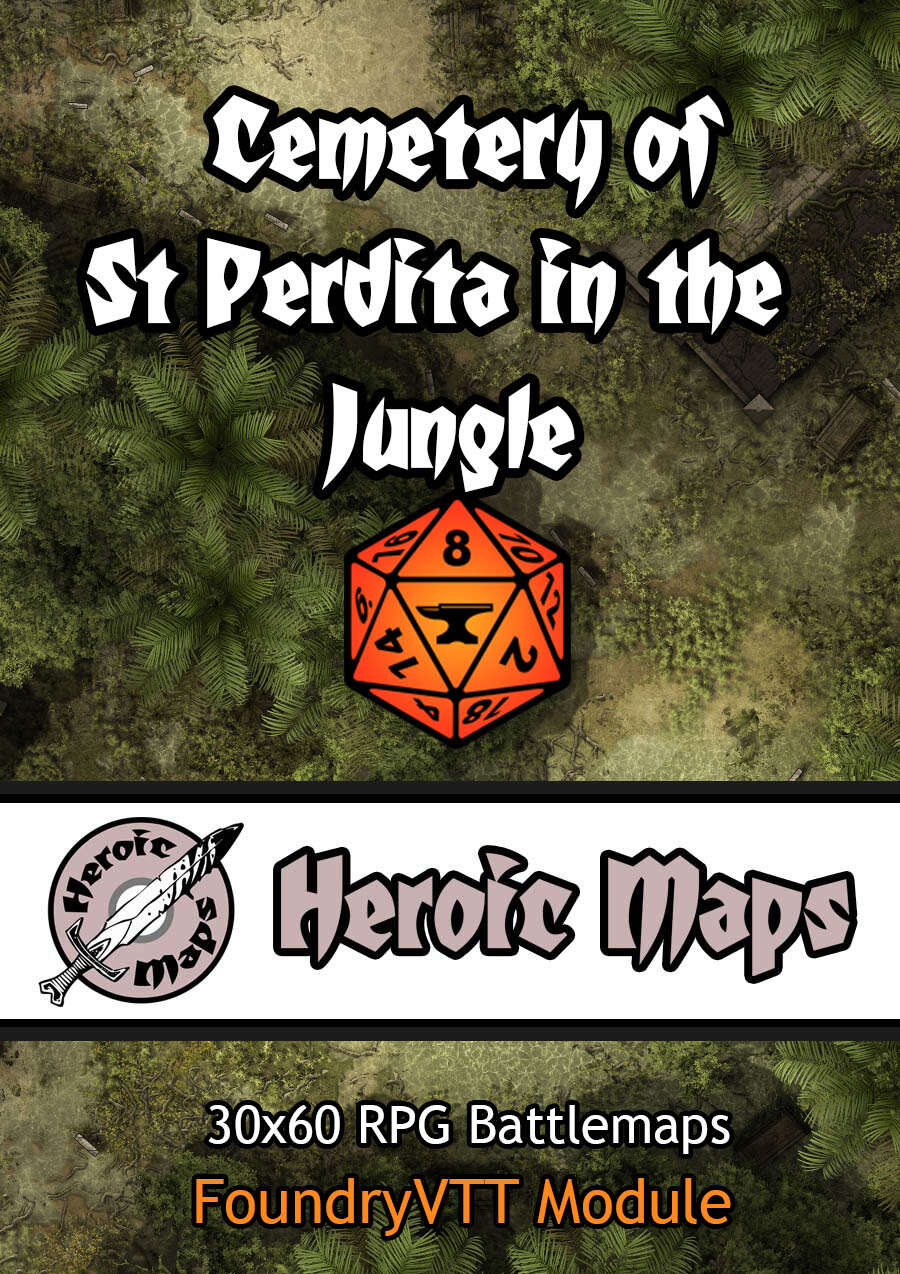 Heroic Maps - Cemetery of St Perdita in the Jungle Foundry VTT Module ...