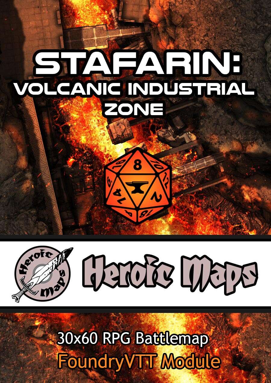 Heroic Maps - Stafarin Volcanic Industrial Zone Foundry VTT Module ...