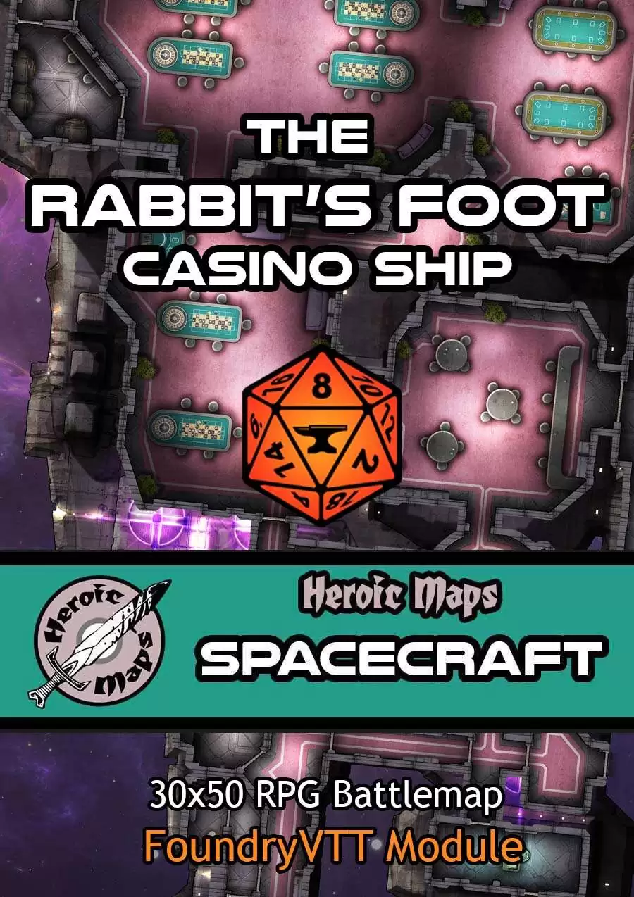 Heroic Maps - Spacecraft: The Rabbit's Foot Casino Ship Foundry VTT ...