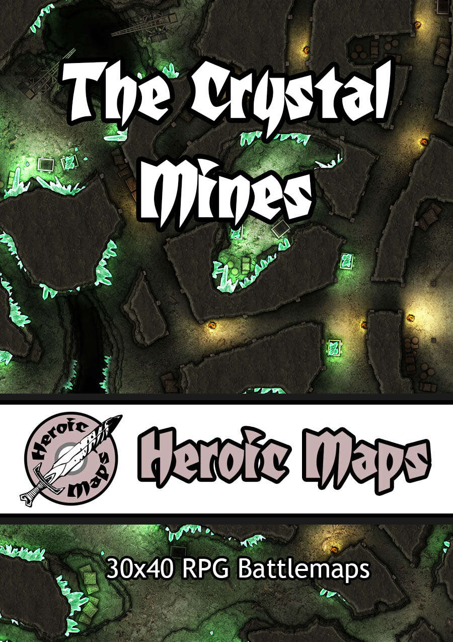 Heroic Maps - The Crystal Mines - Heroic Maps | Caverns & Tunnels ...