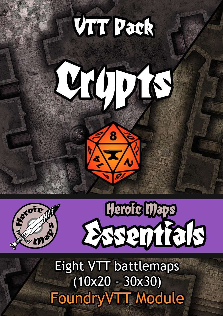 Heroic Maps - Essentials: VTT Pack Crypts Foundry VTT Module - Heroic ...
