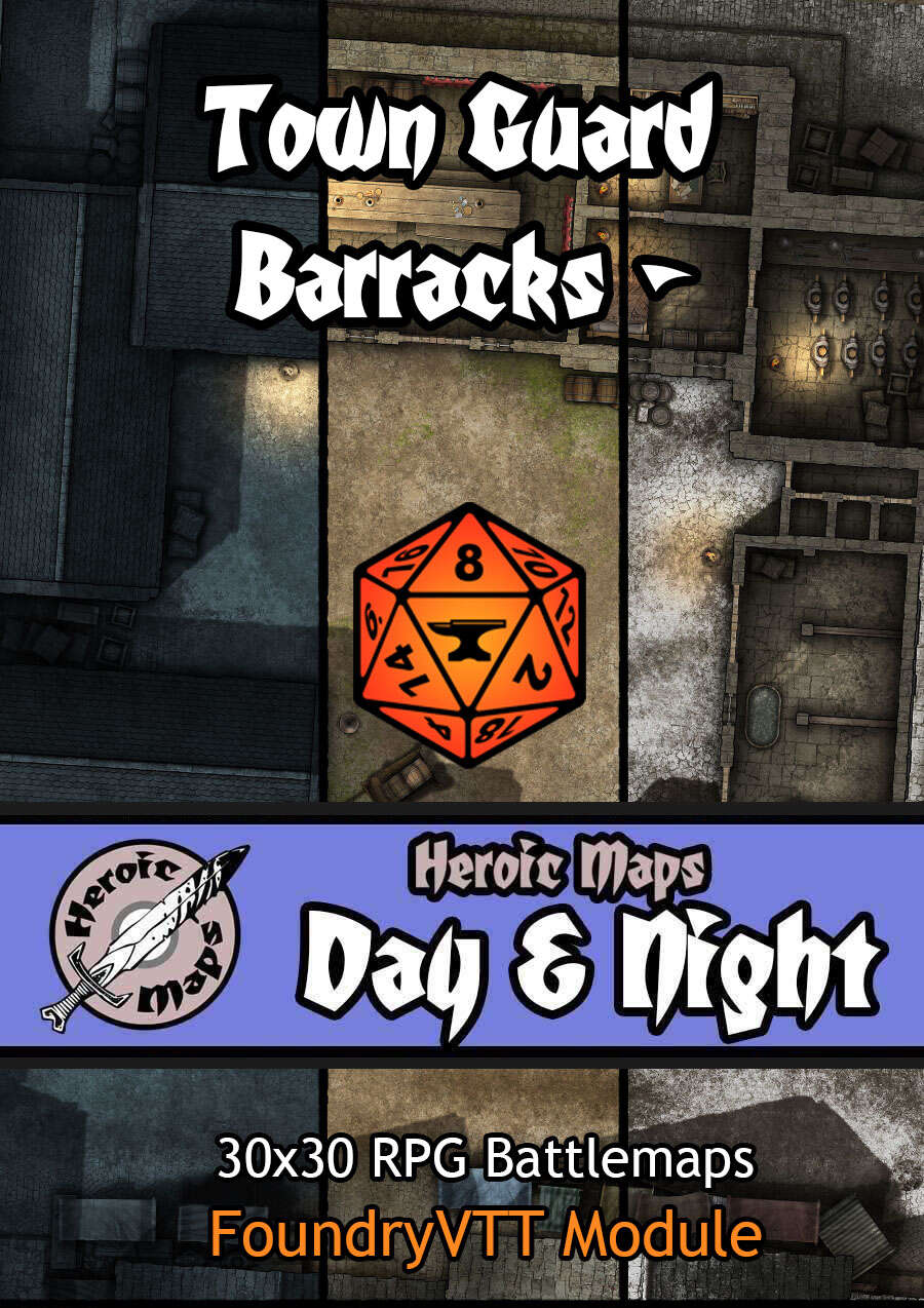 Heroic Maps - Day & Night: Town Guard Barracks Foundry VTT Module ...