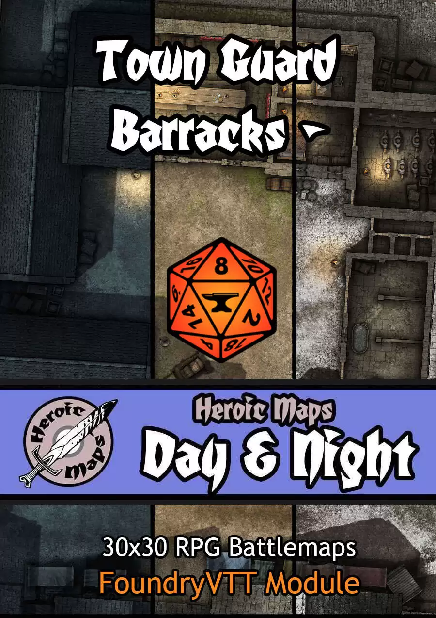 Heroic Maps - Day & Night: Town Guard Barracks Foundry VTT Module ...