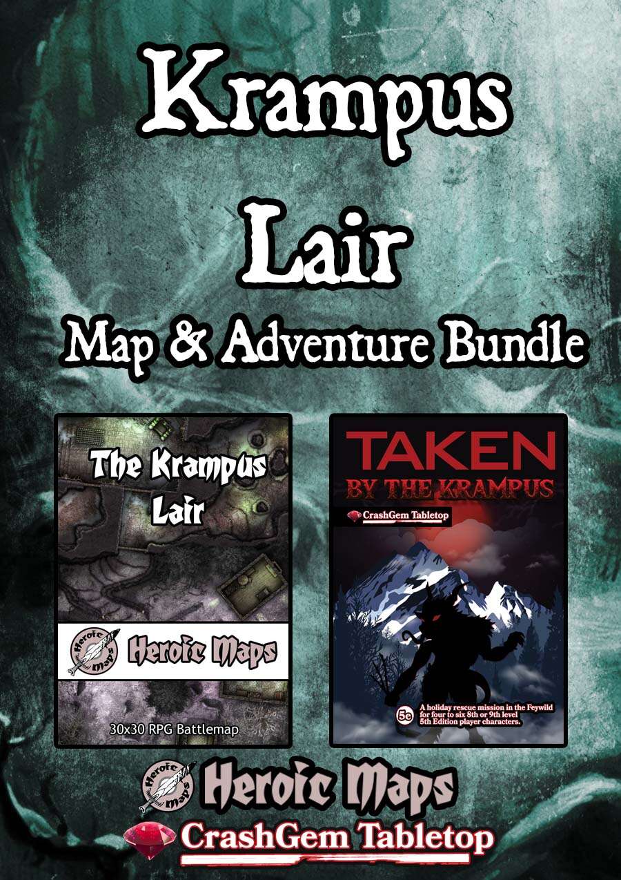 Krampus Lair Map & Adventure [BUNDLE] - Heroic Maps | DriveThruRPG