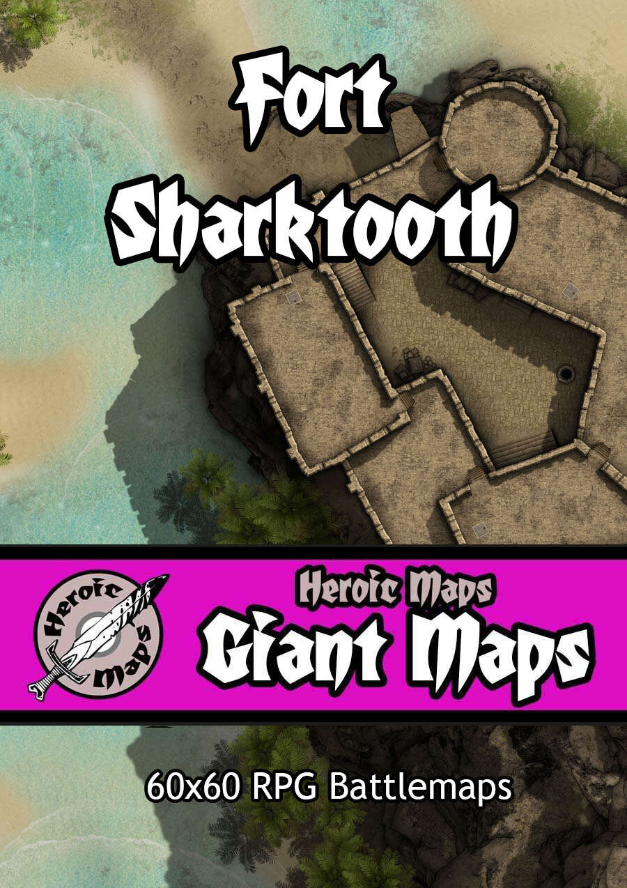 Heroic Maps - Giant Maps: Fort Sharktooth - Heroic Maps | Buildings ...