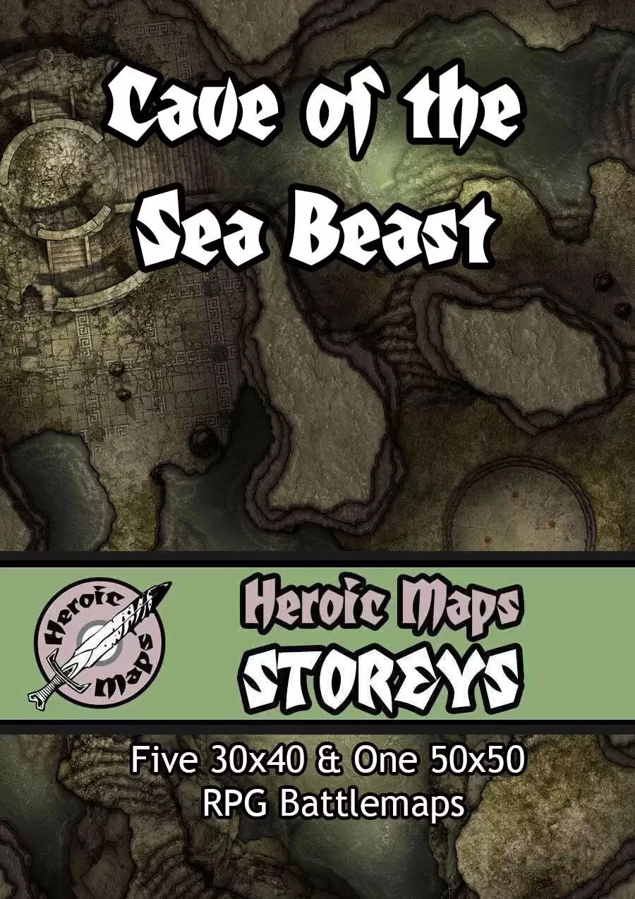 Heroic Maps - Storeys: Cave of the Sea Beast - Heroic Maps | Caverns & Tunnels | Dungeons ...