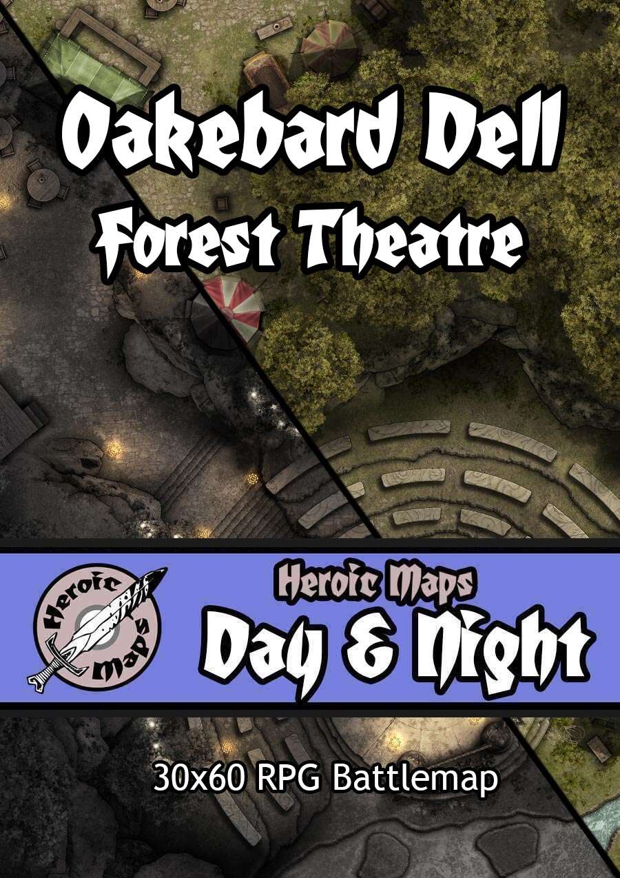 Heroic Maps - Day & Night: Oakebard Dell Forest Theatre - Heroic Maps ...