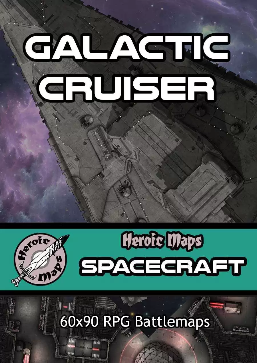 Heroic Maps - Spacecraft: Galactic Cruiser - Heroic Maps | Sci-Fi | Spacecraft | Roll 20 Ready ...