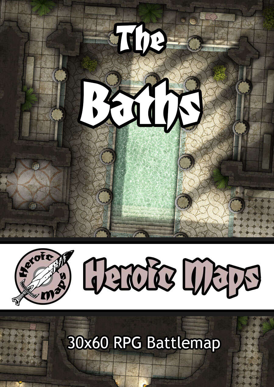 Heroic Maps - The Baths - Heroic Maps | Buildings | Caverns & Tunnels ...
