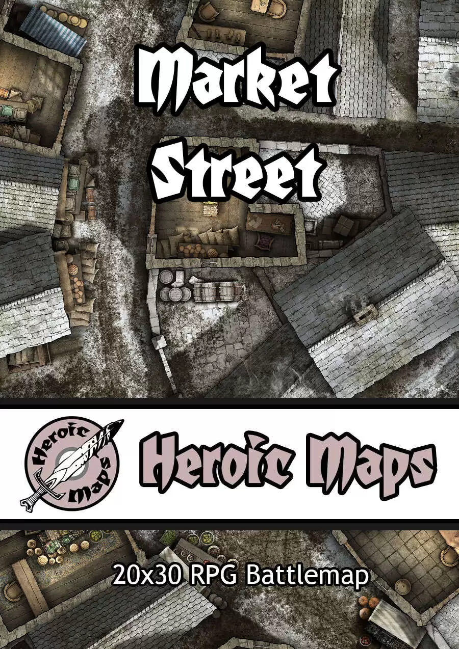 Heroic Maps - Market Street - Heroic Maps | Buildings | Cities ...