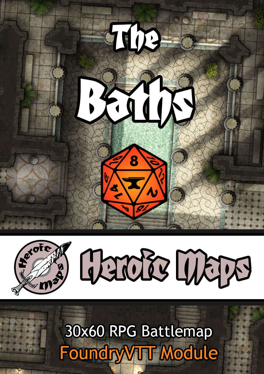 Heroic Maps - The Baths Foundry VTT Module - Heroic Maps | Buildings ...
