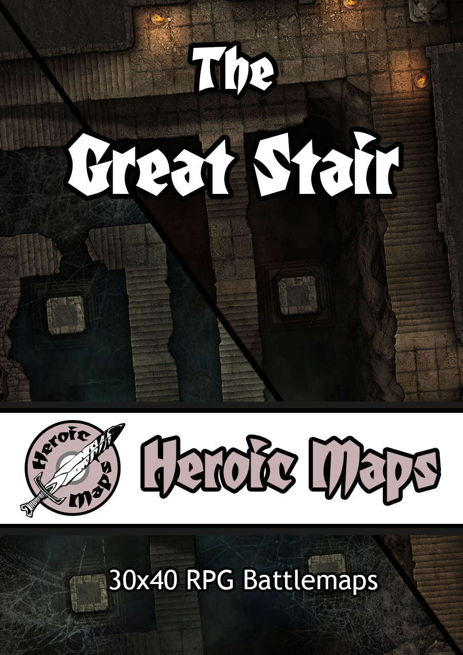 Heroic Maps - The Great Stair - Heroic Maps | Caverns & Tunnels ...