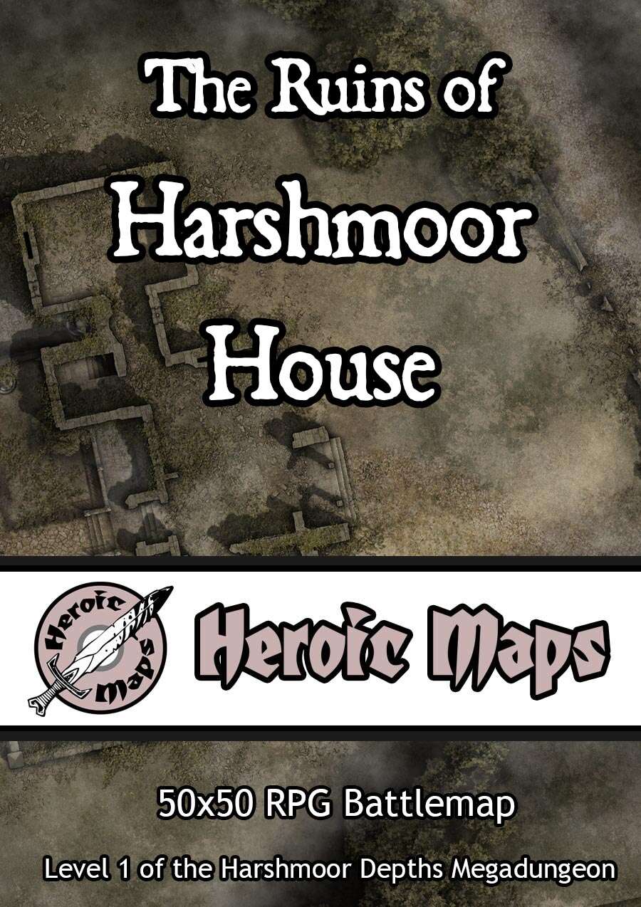 Heroic Maps - The Ruins of Harshmoor House - Heroic Maps | Buildings | Ruins | Wilderness ...