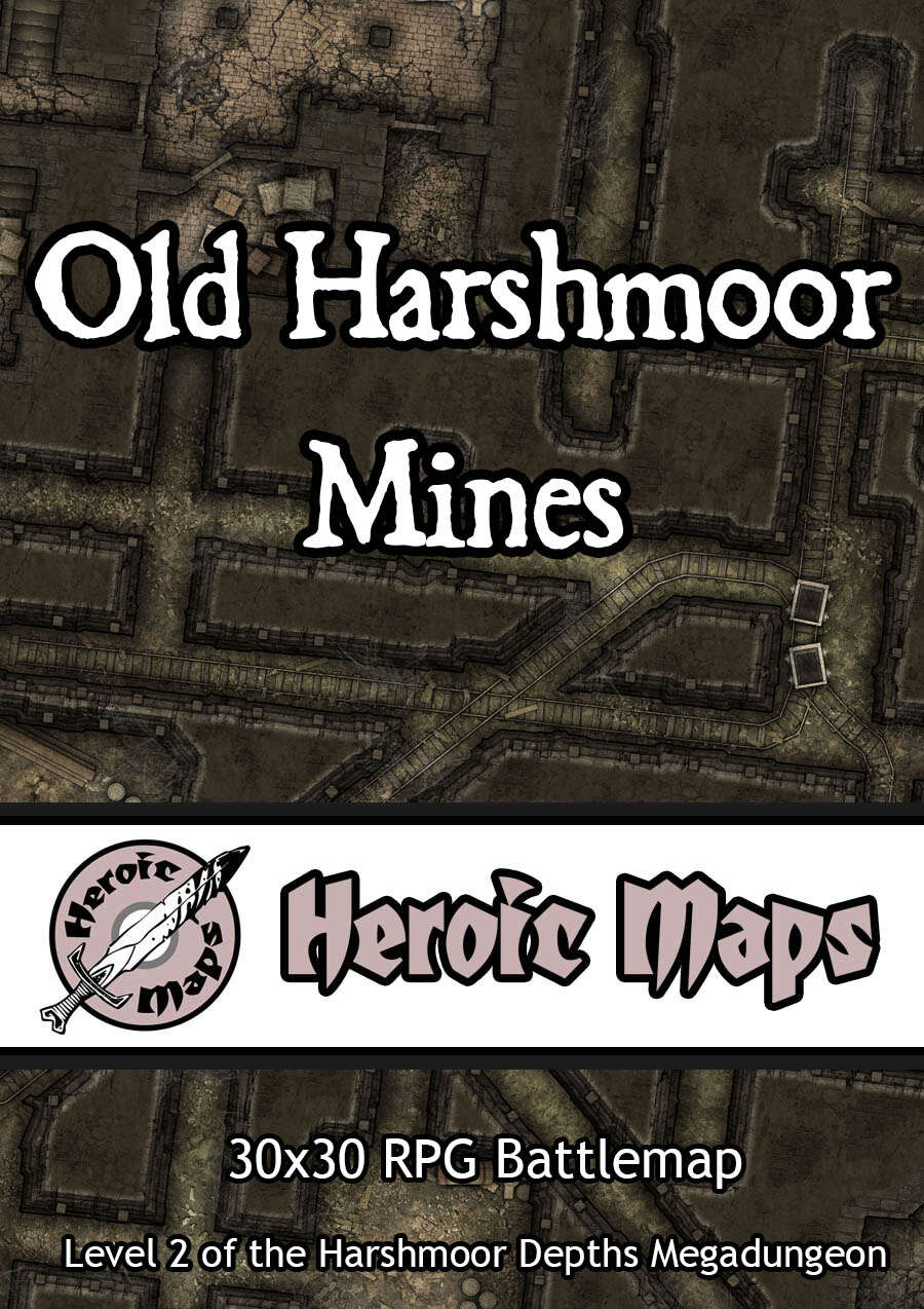 Heroic Maps - Old Harshmoor Mines - Heroic Maps | Caverns & Tunnels ...