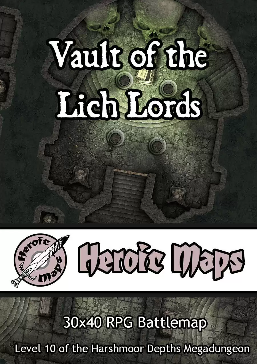 Heroic Maps - Vault of the Lich Lords - Heroic Maps | Caverns & Tunnels ...