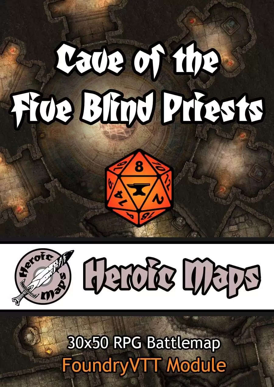 Heroic Maps - Cave of the Five Blind Priests Foundry VTT Module ...