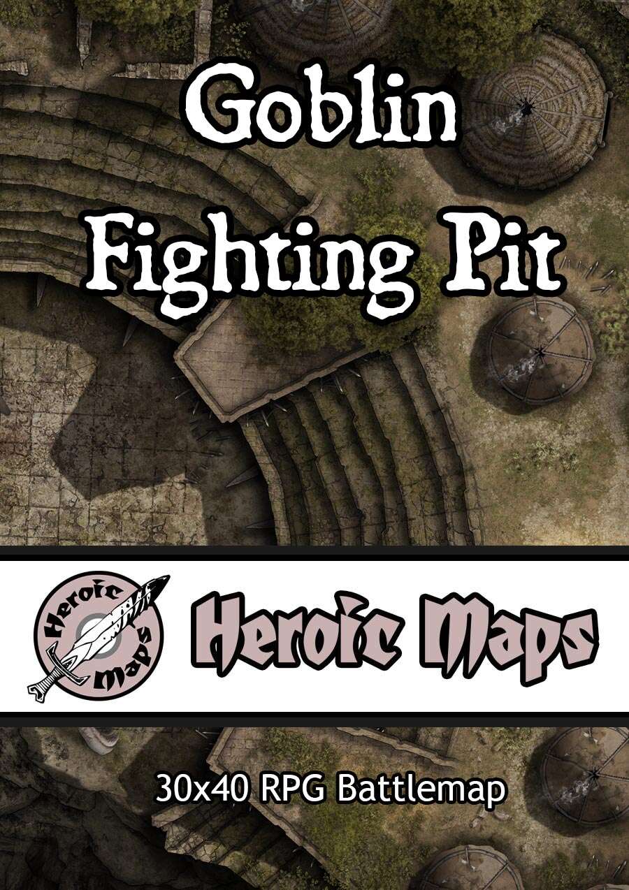 Heroic Maps - Goblin Fighting Pit - Heroic Maps | Caverns & Tunnels ...